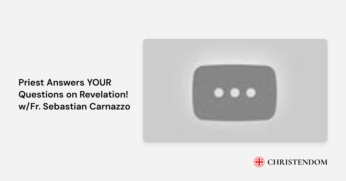Priest Answers YOUR Questions on Revelation! w/Fr. Sebastian Carnazzo ...