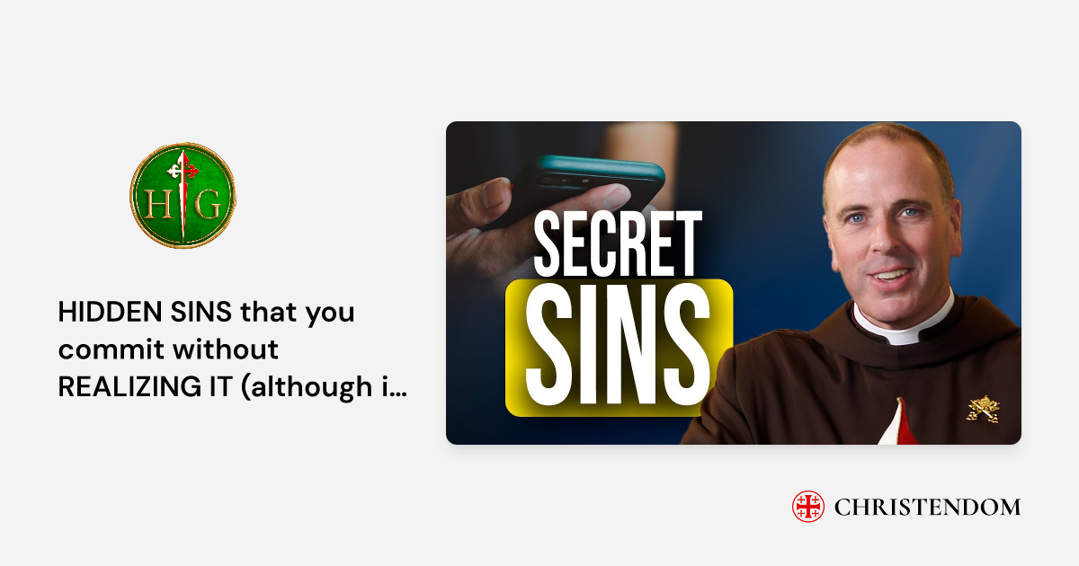 HIDDEN SINS that you commit without REALIZING IT (although it seems ...