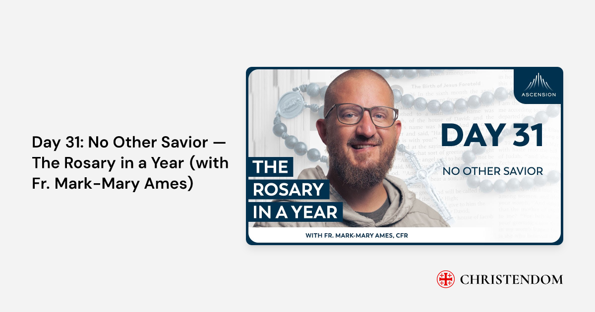 Day 31: No Other Savior — The Rosary in a Year (with Fr. Mark-Mary Ames ...