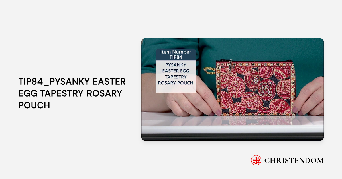 TIP84_PYSANKY EASTER EGG TAPESTRY ROSARY POUCH - EWTN | Christendom