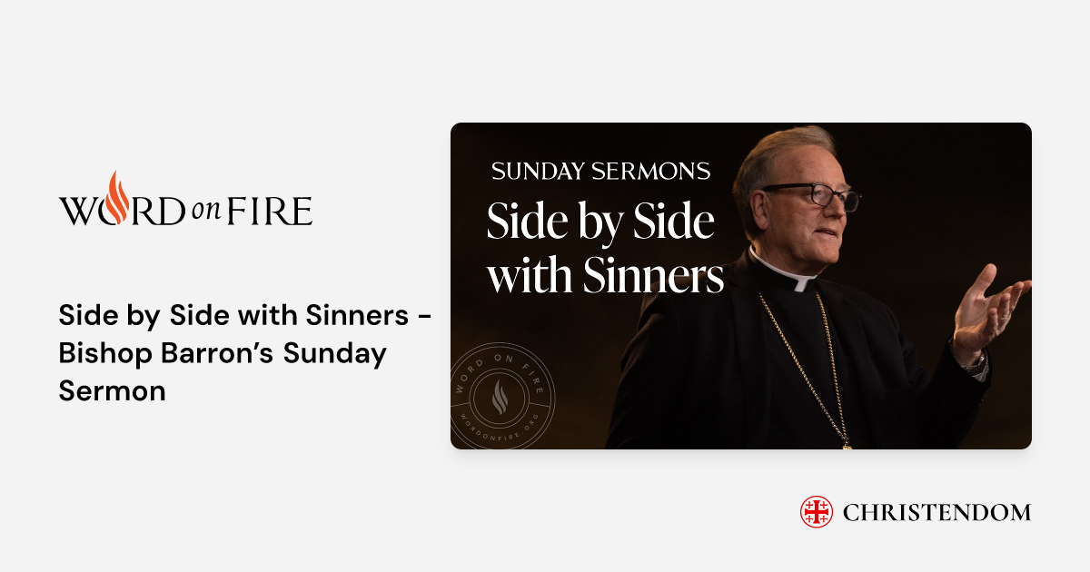 Side by Side with Sinners - Bishop Barron’s Sunday Sermon - Bishop ...