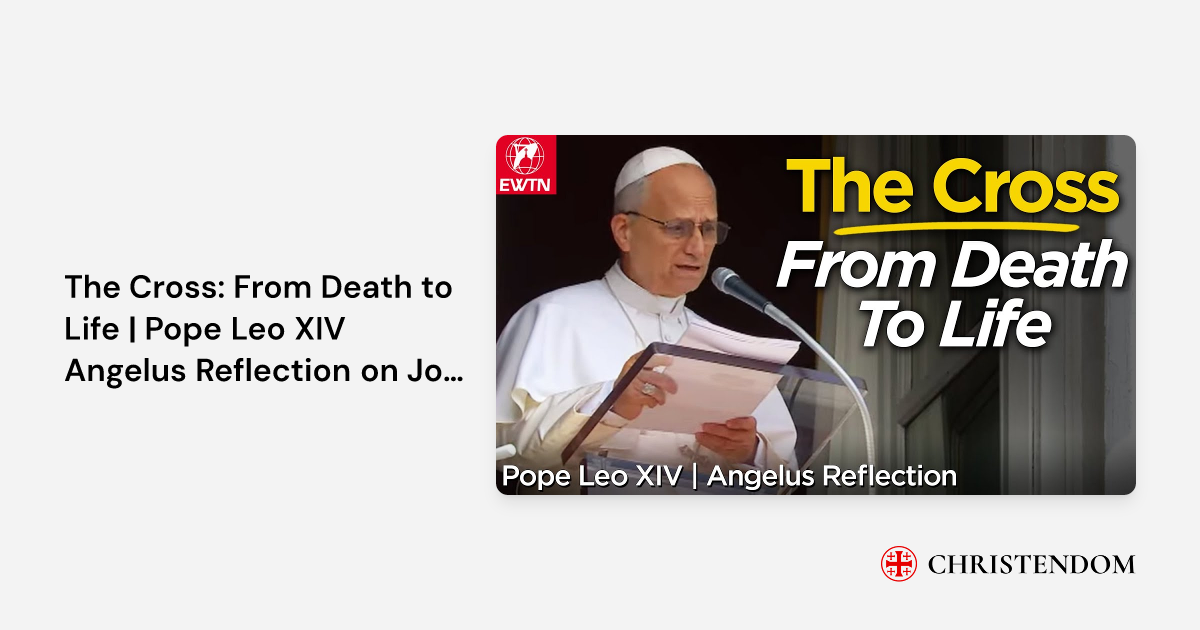 The Cross: From Death to Life | Pope Leo XIV Angelus Reflection on John ...