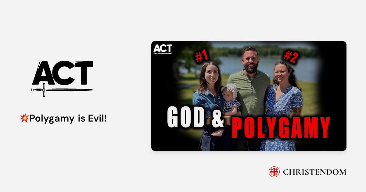 💥Polygamy is Evil! - Joe McClane | Christendom