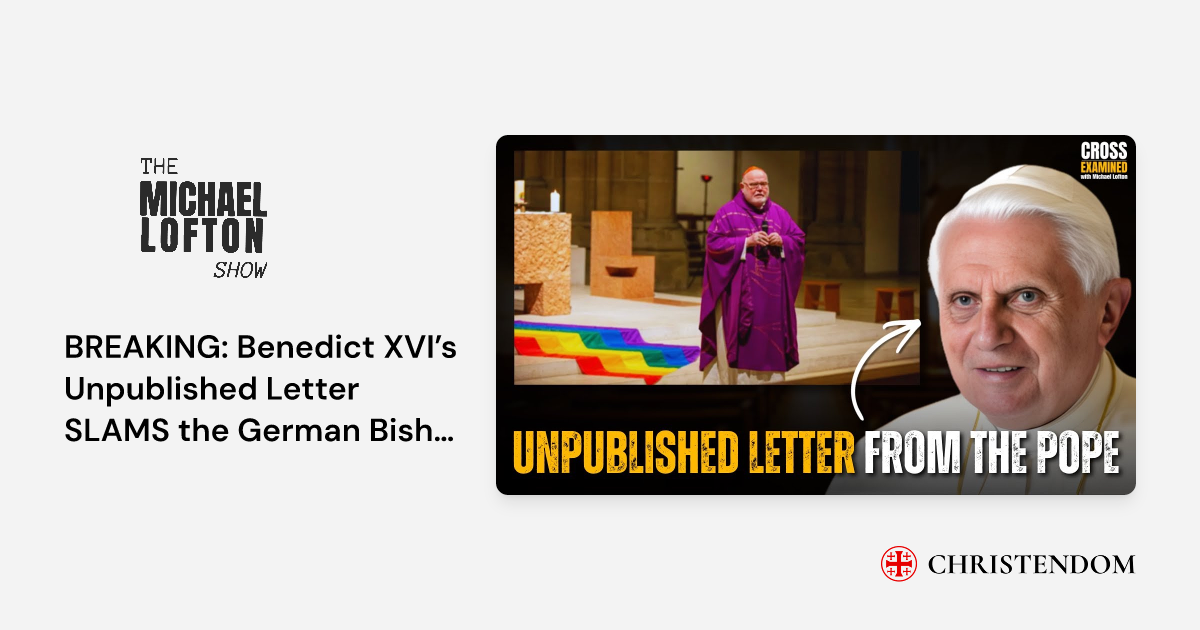 BREAKING: Benedict XVI’s Unpublished Letter SLAMS the German Bishops ...