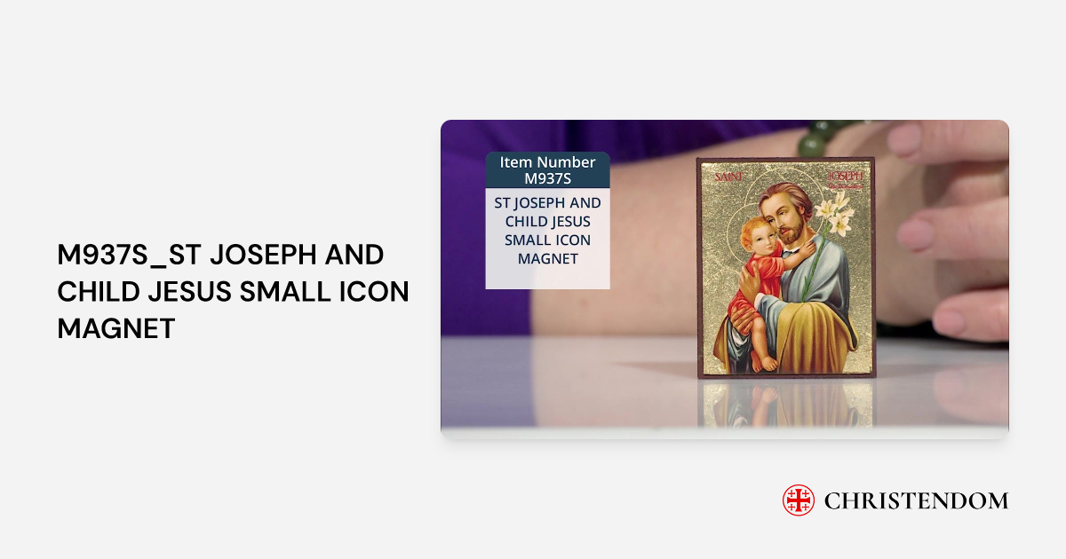 M937S_ST JOSEPH AND CHILD JESUS SMALL ICON MAGNET - EWTN | Christendom