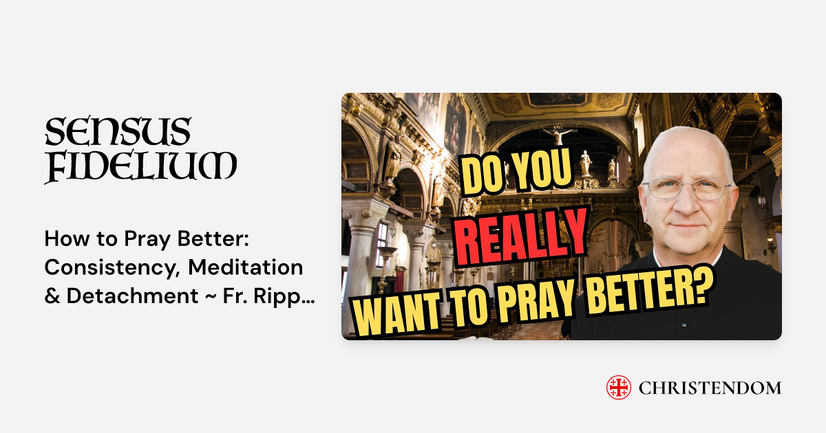 How to Pray Better: Consistency, Meditation & Detachment ~ Fr ...