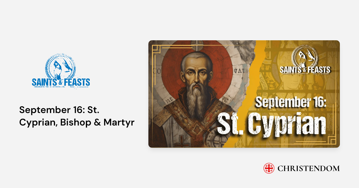 September 16: St. Cyprian, Bishop & Martyr - Catholic Saints & Feasts ...