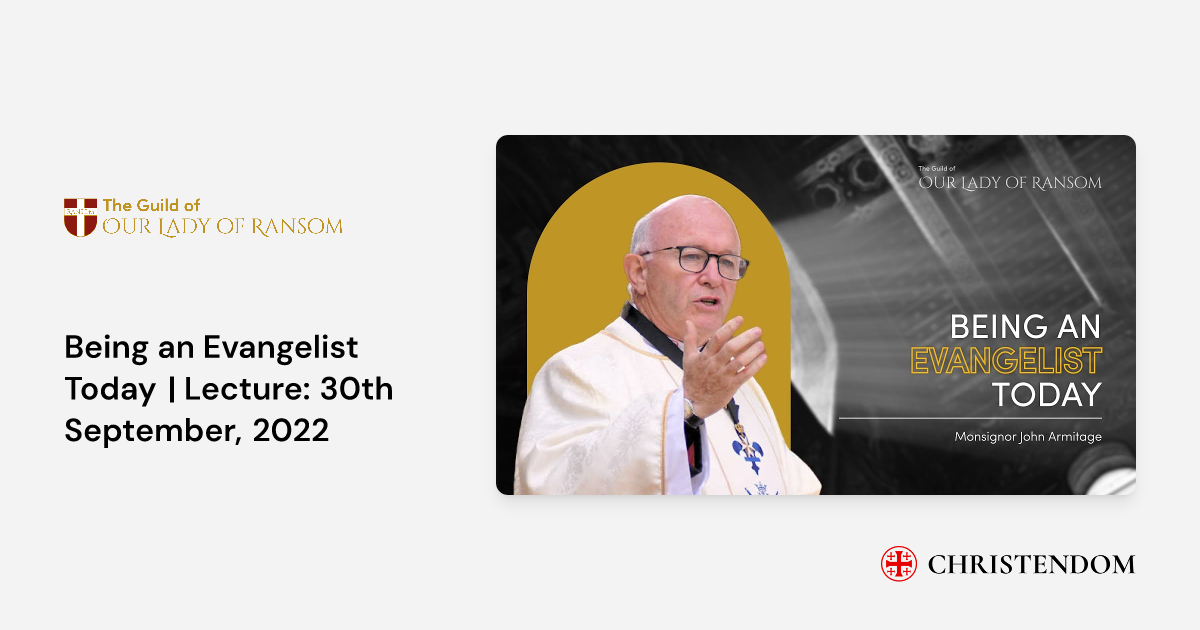 Being an Evangelist Today | Lecture: 30th September, 2022 - The Guild ...
